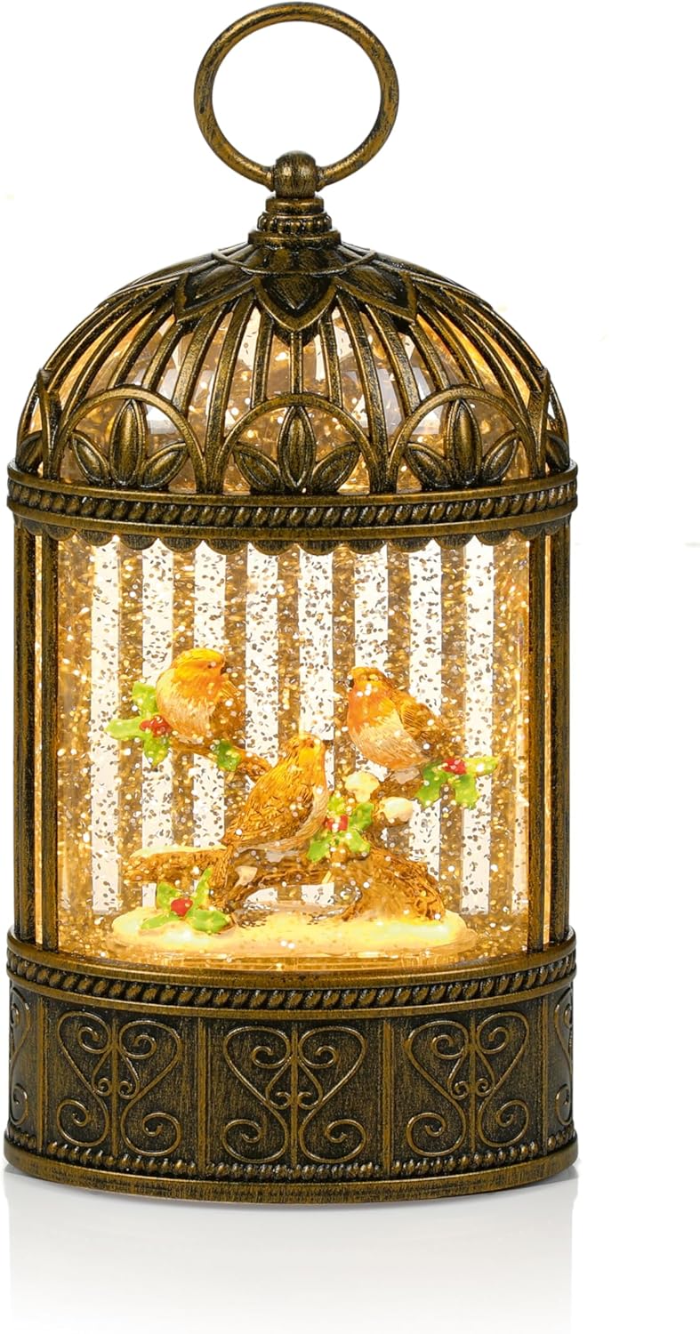 24cm ROBIN SCENE WATER SPINNER - Wyse Byse